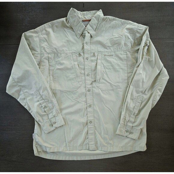 Simms | Shirts | Simms Vented Fishing Shirt Mens Xl Sage Green Long ...